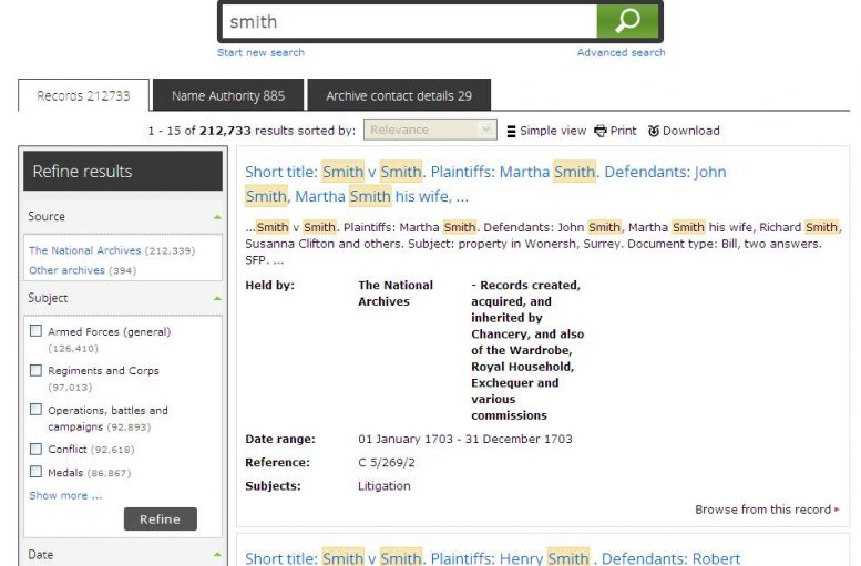 Finding Archives in Discovery - The National Archives blog