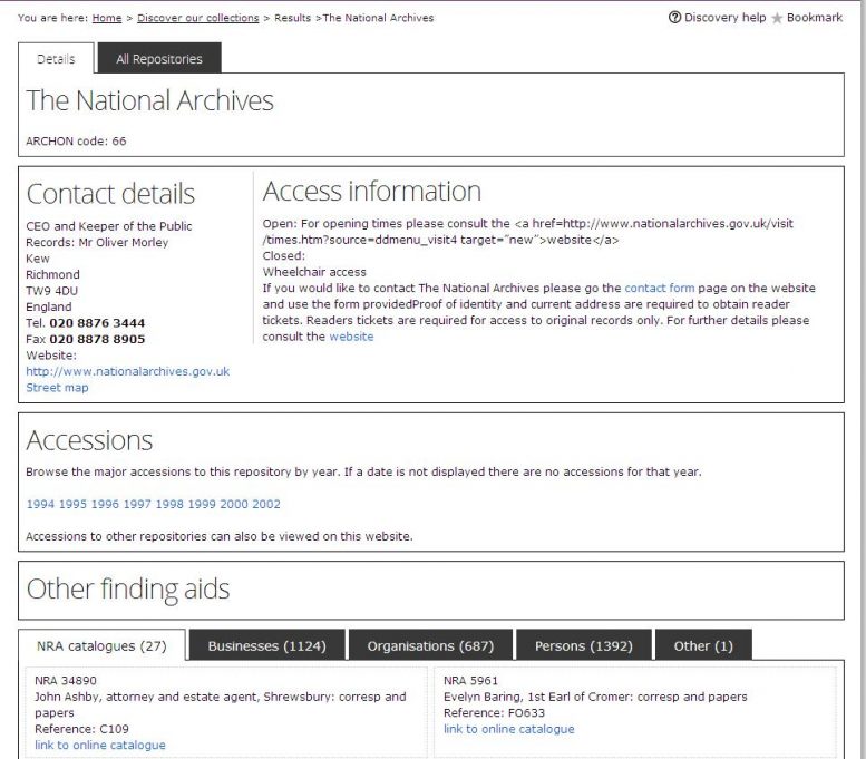 Finding Archives in Discovery - The National Archives blog