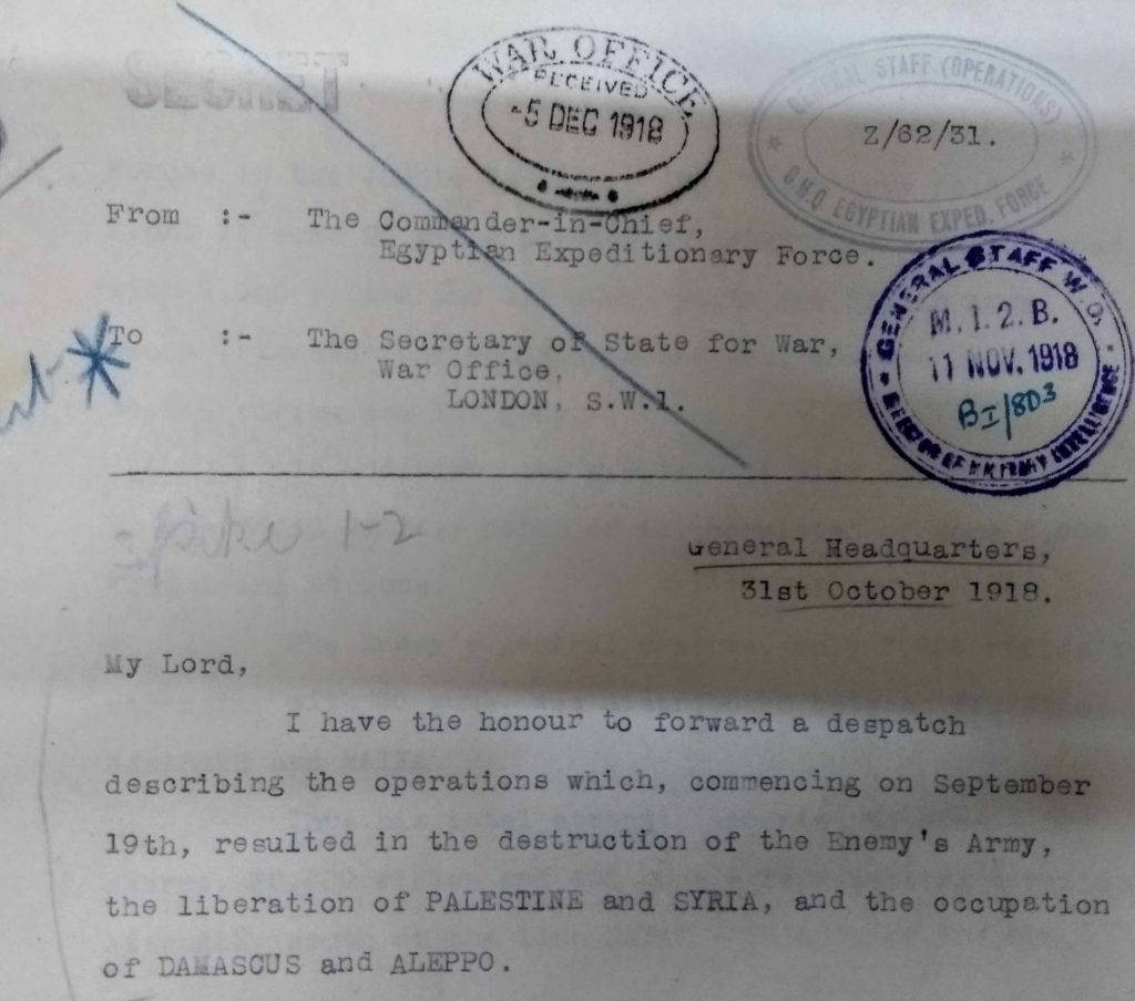 Apocalypse Then: the Battle of Megiddo, 1918 - The National Archives blog