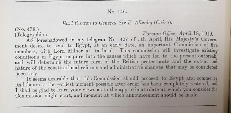 100 years ago: ‘Egypt is declared to be an independent sovereign State ...