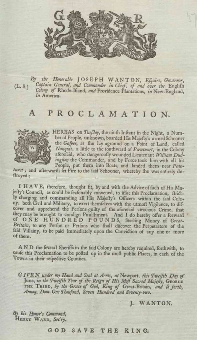 The burning of HMS Gaspee - The National Archives blog