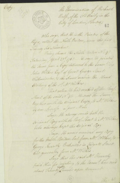 The scandalous case of The North Briton number 45 - The National ...