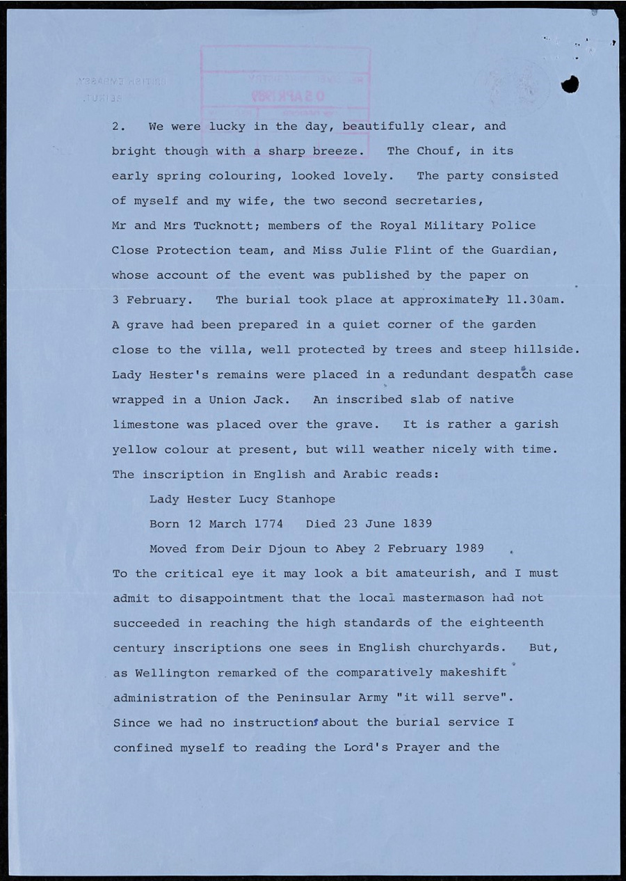 Lady Hester Stanhope: Queen of the Desert - The National Archives blog