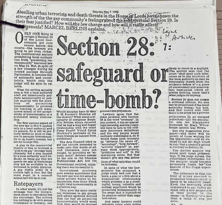 Researching Section 28 - The National Archives blog